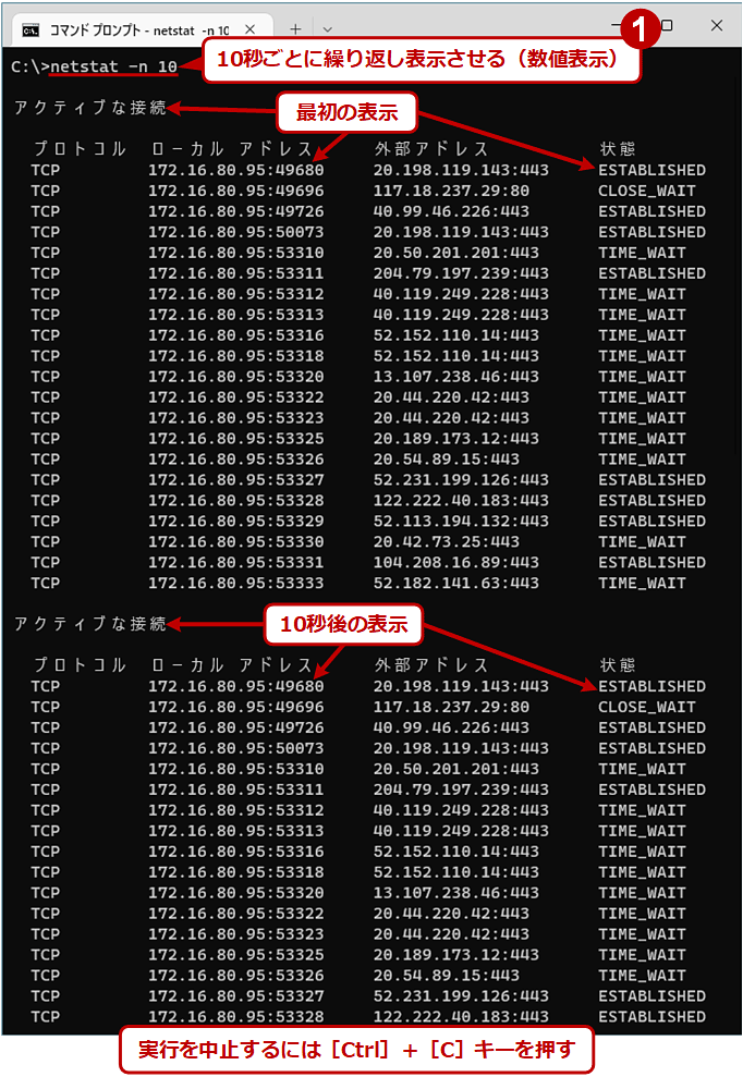 TCP/IP通信の状態を調べる「netstat」コマンドを使いこなす【Windows OS】：Tech TIPS（2/2 ページ） - ＠IT