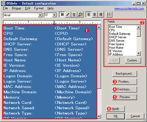 BgInfoツールでマシン情報をデスクトップに表示させる【Windows OS】：Tech TIPS - ＠IT