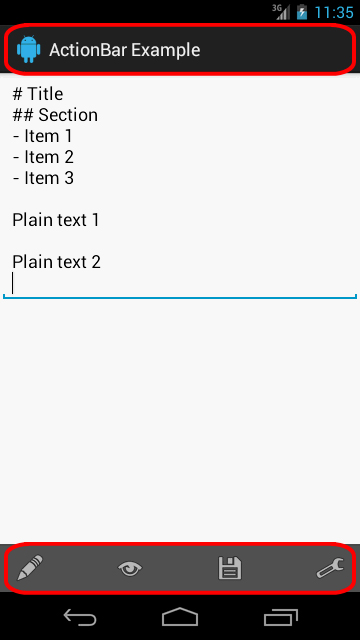 Android 4.x時代のアプリにないと残念なActionBarとは：Androidで動く携帯Javaアプリ作成入門（41）（1/3 ページ） - ＠IT