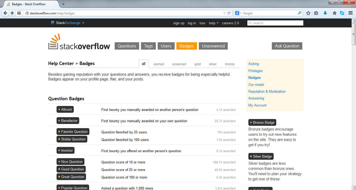 Stack Overflow（スタックオーバーフロー）の使い方：Badge（評価システム）編：海外Webサービスのトリセツ（3） - ＠IT