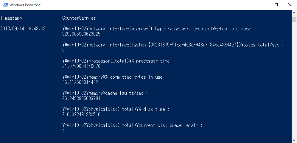 Get-Counter 】コマンドレット――システムのパフォーマンスを計測する：Windows PowerShell基本Tips（8） - ＠IT