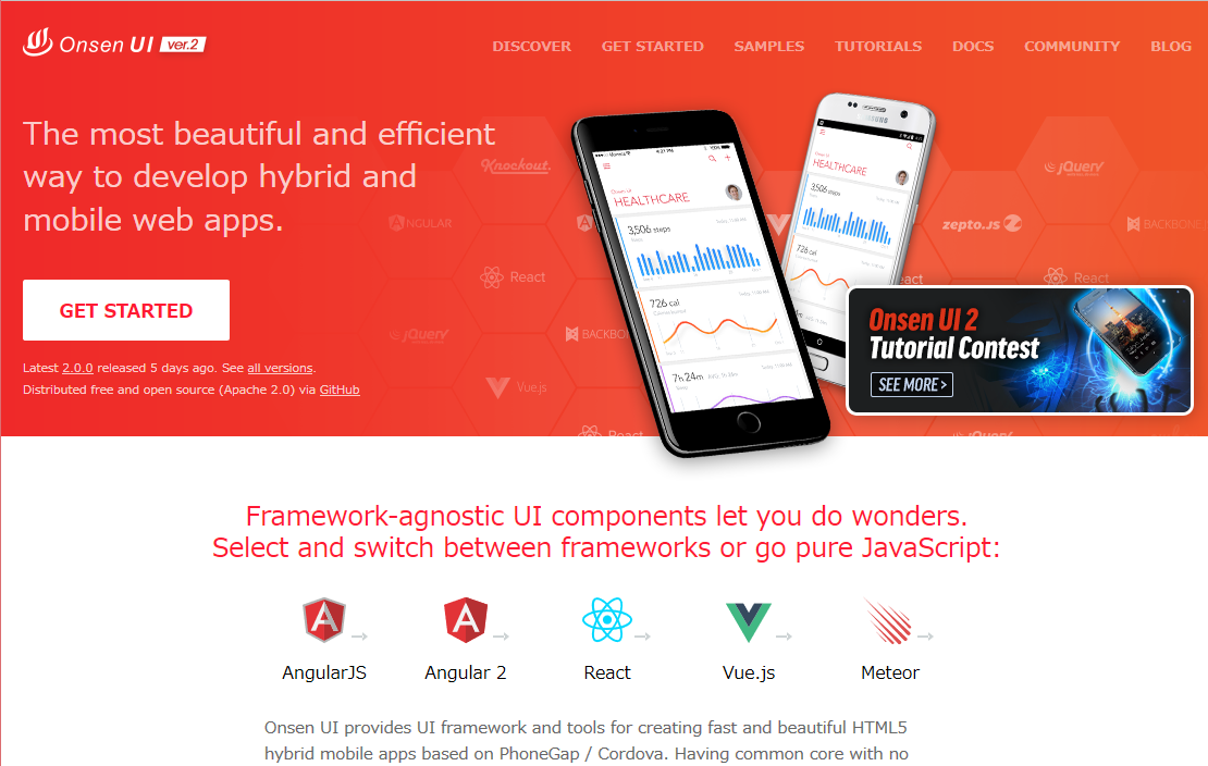 アシアル、AngularJSやAngular 2、React、Vue.js、Meteorに対応するHTML5モバイルアプリ用UIフレームワーク「Onsen UI 2」を公開：正式リリースされた ...