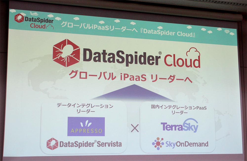 アプレッソとテラスカイが連携 PaaS型データ統合サービス「DataSpider Cloud」を共同展開：データを「つなぐ」、100％クラウドネイティブのiPaaSを投入 - ＠IT