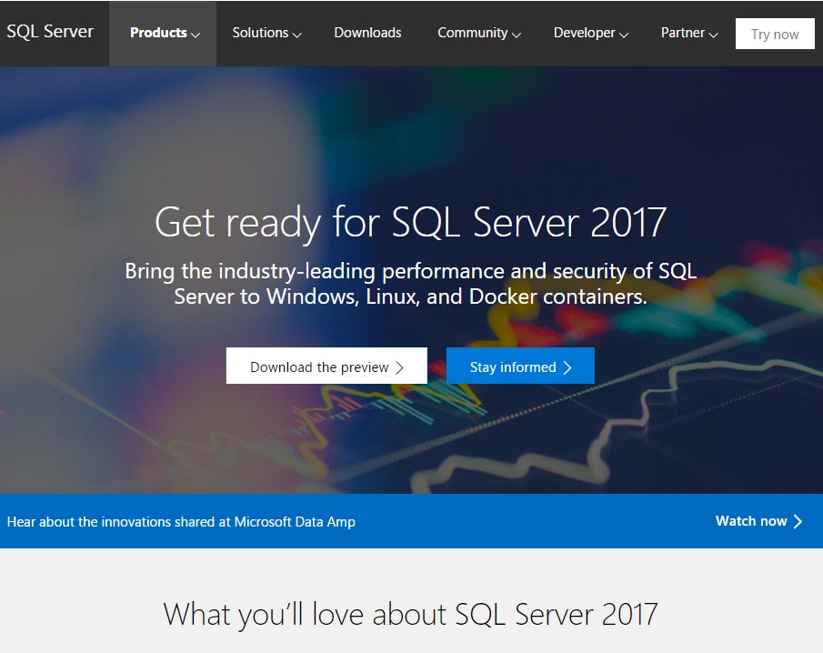 SQL Serverの次期バージョンの名称は「SQL Server 2017」に 最新プレビュー版「CTP 2.0」を公開：“on Linux”対応やPythonでのデータ分析を強化 - ＠IT