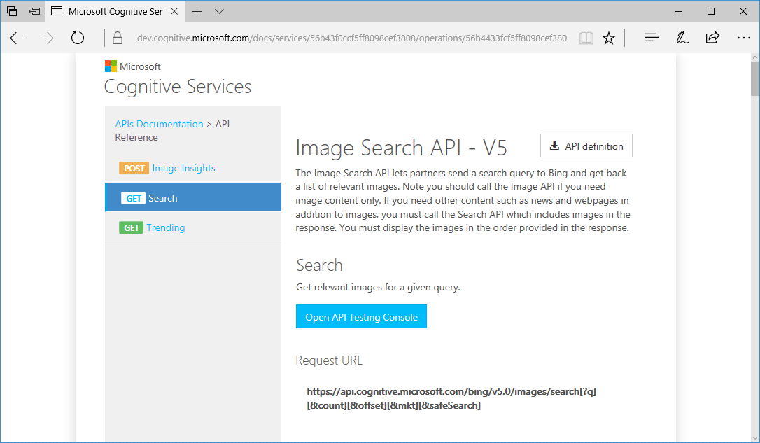 Bing Image Search API：Dev Basics／Keyword - ＠IT