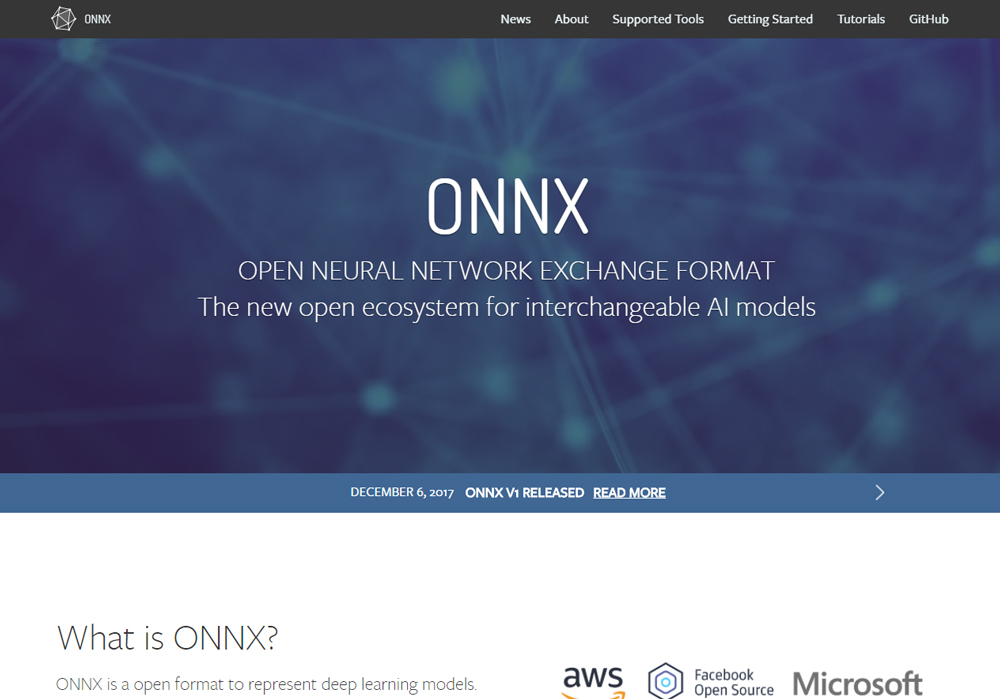 AWS、Facebook、Microsoftの3社、AIモデルのオープンフォーマット「ONNX」を正式リリース：異なるディープラーニング ...