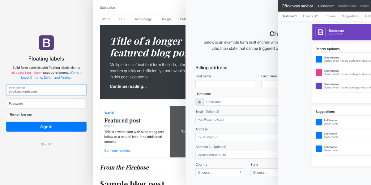 「Bootstrap 4」が正式リリース――IE10以降、iOS 7以降、Android 5.0以降に対応：Sass、Flexbox、npm ...