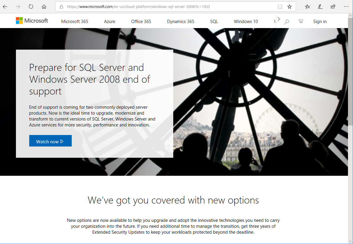 SQL Server 2008／Windows Server 2008のサポート終了を延長する「拡張セキュリティ更新プログラム」、Azure ...