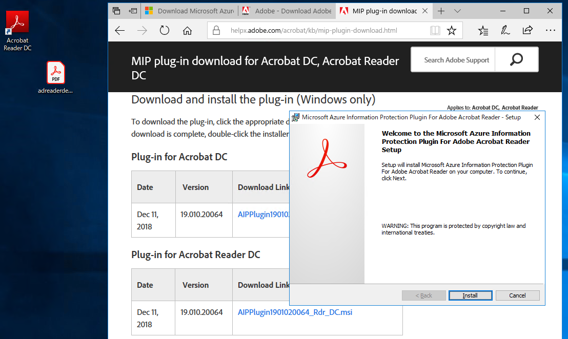 Azure Information ProtectionとAdobe Acrobat／Readerのネイティブな統合：Microsoft ...