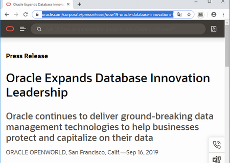 Oracle Database 20cが登場、一部機能を期限なく無料で試せる「Always Free」を開始：Oracle OpenWorld 2019 - ＠IT