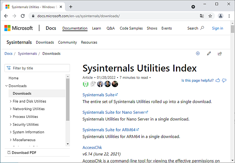 通が愛用するMicrosoft製便利ツール集「Windows Sysinternals」の入れ方と注意点：Tech TIPS - ＠IT