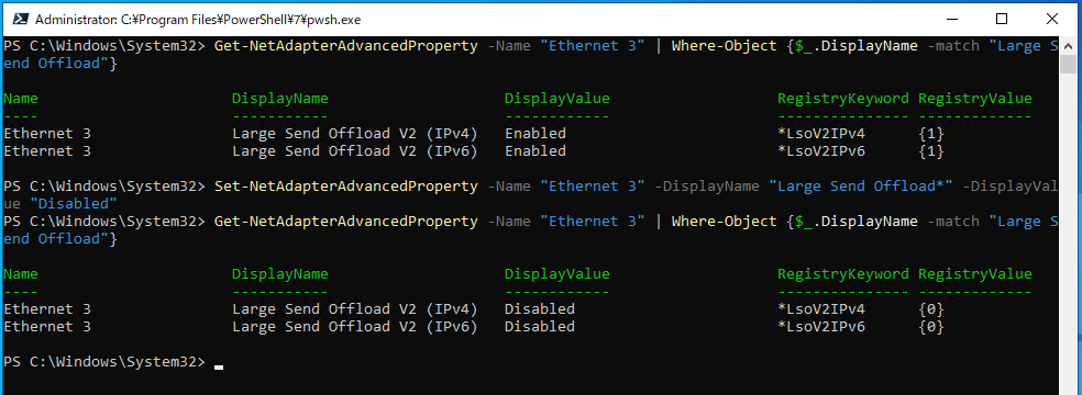 Set Netadapteradvancedproperty 】コマンドレット――コンピュータのネットワークアダプターの詳細設定値を変更する：windows Powershell基本tips