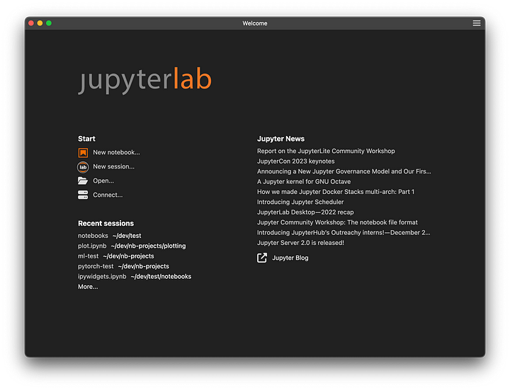 機械学習やデータ分析に使える「JupyterLab Desktop」の最新版が公開 Python環境の自動検出と切り替えが可能に：セッションとプロジェクト機能を追加 - ＠IT