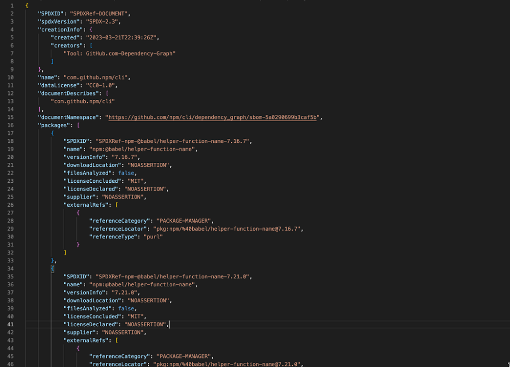 GitHubリポジトリからSBOMを簡単に生成できる新機能をリリース、GitHub：業界標準のSPDXフォーマットのJSONファイルを生成 - ＠IT