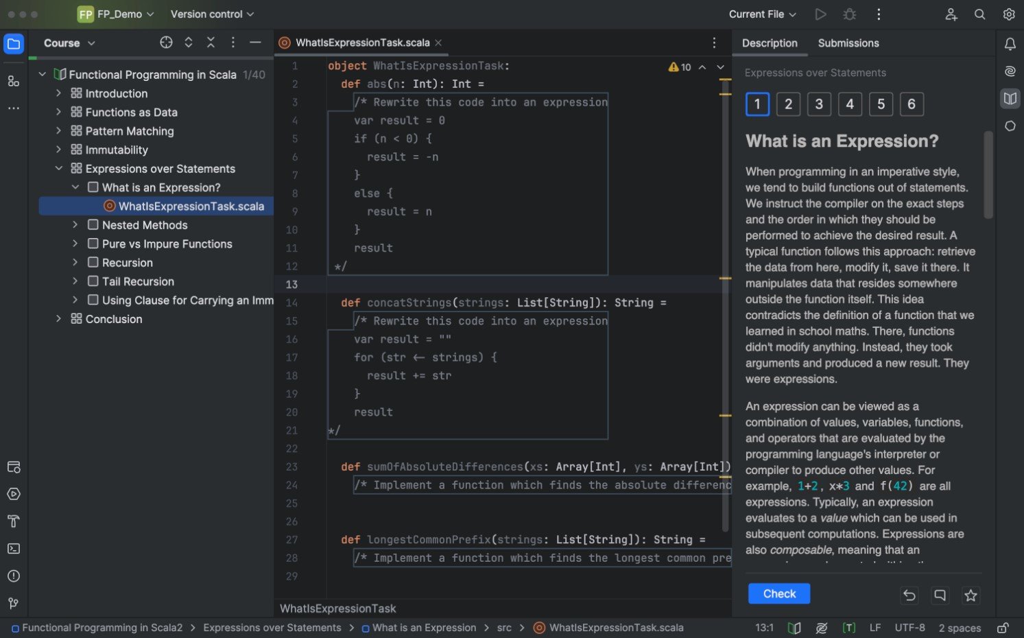 JetBrains、Scalaで関数型プログラミングを学べるコースを無料公開：練習問題や演習を通じて関数型プログラミングの概念を学べる - ＠IT