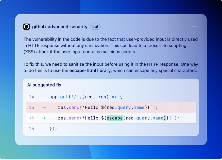 GitHubが脆弱性のあるコードの修正機能β版を「GitHub Advanced Security」利用者に提供開始：GitHub ...