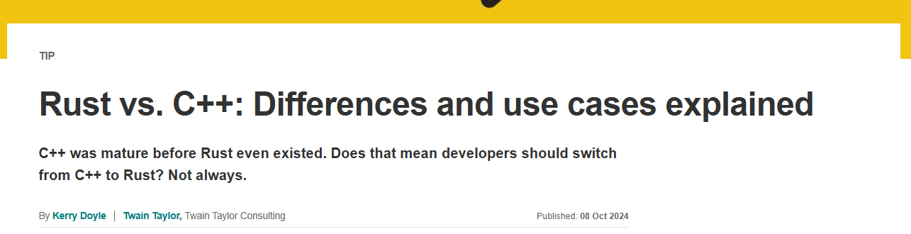 RustとC++はどう違う？：選ばれる理由や今後の展望を解説 - ＠IT