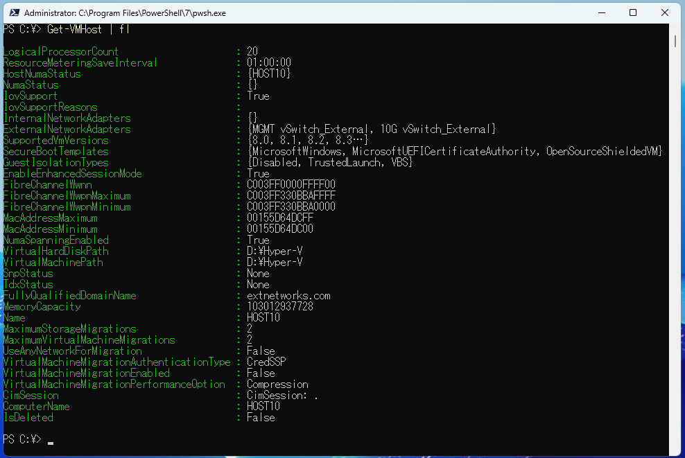 Get-VMHost 】コマンドレット――Hyper-Vのホスト設定情報を取得する：Windows PowerShell基本Tips（122 ...