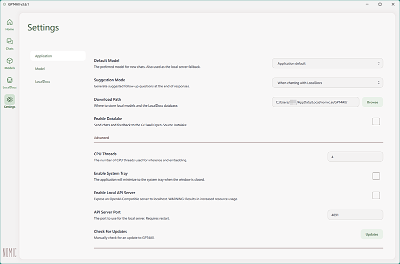 ChatGPTライクなUIのローカルLLMを構築できるGPT4Allとは？：Tech TIPS - ＠IT