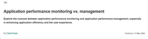 APM vs. APM 2つの違いを5つの観点で解説： 「“監視”は見るだけ、“管理”はまとめるだけ」ではない - ＠IT