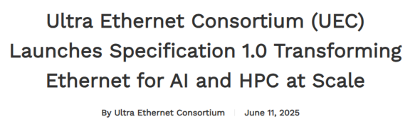 Ultra Ethernet Consortium、AIやHPC向けの新ネットワーク規格「UEC Specification 1.0」を発表 ...