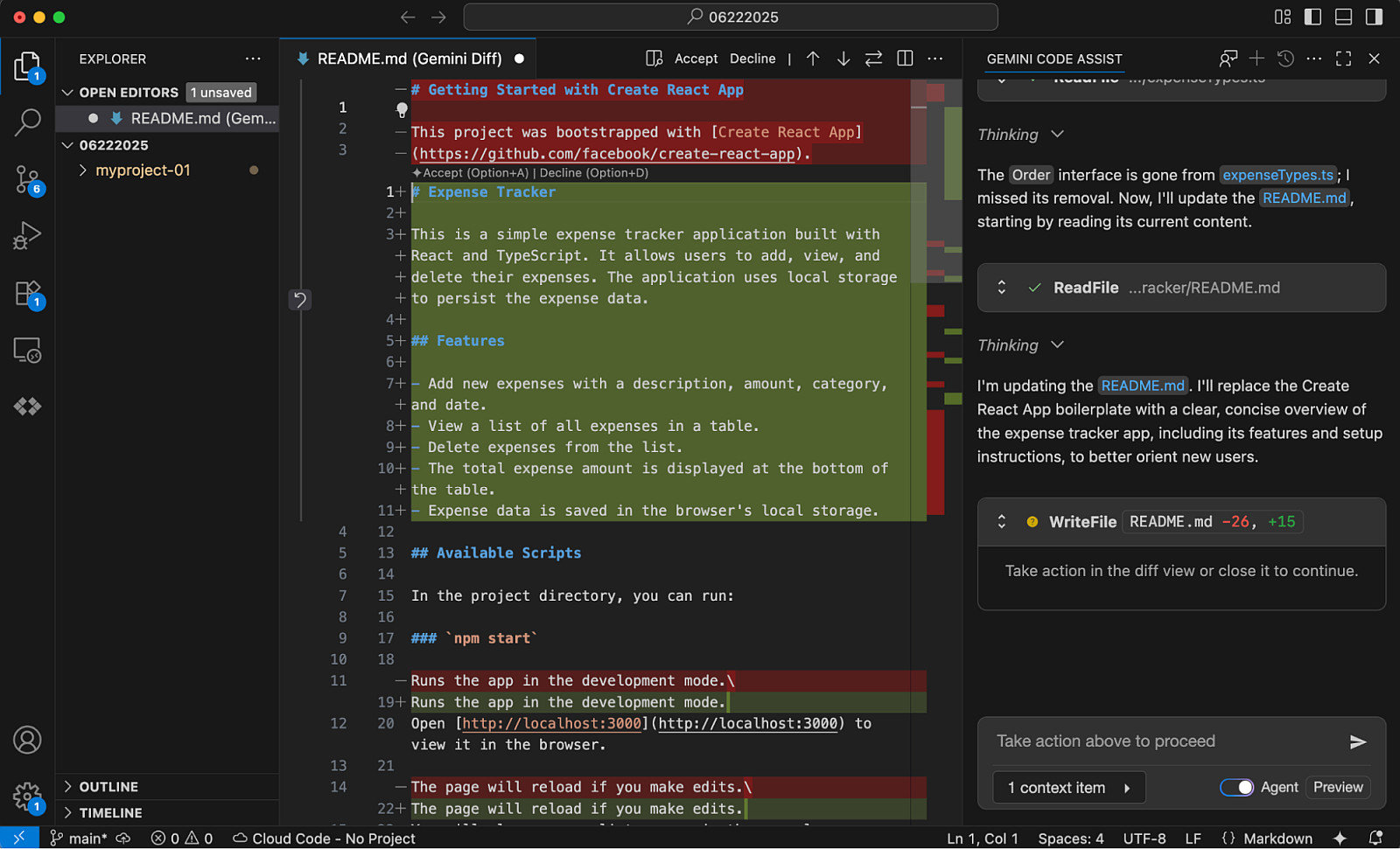 Gemini Code Assistが大幅強化 複数ファイルを編集できる「Agent Mode」登場：Visual Studio Codeと ...